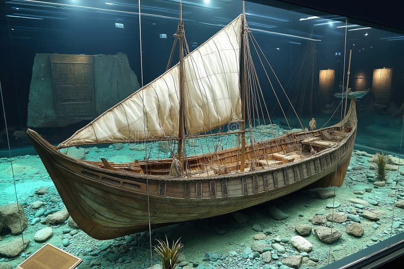 A Historical Representation of a Bireme, an Ancient Type of Ship ...