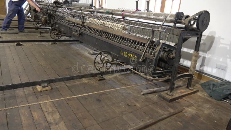 Historical Restored Woolen Mill Equipment, Lithuania Stock Video ...