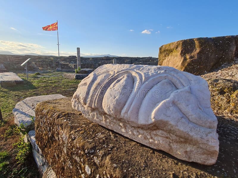 Historical Roman Excavations in Macedonia Stock Image - Image of ruins ...
