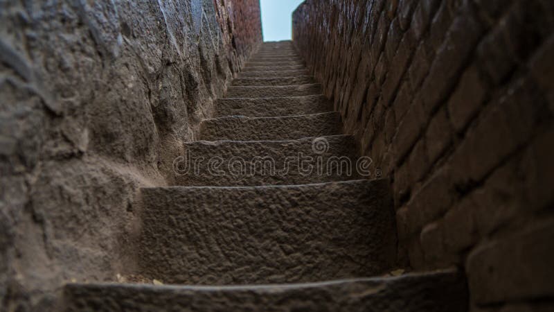 Ancient Fort with Steps Made of Rock Stock Photo - Image of fortress ...