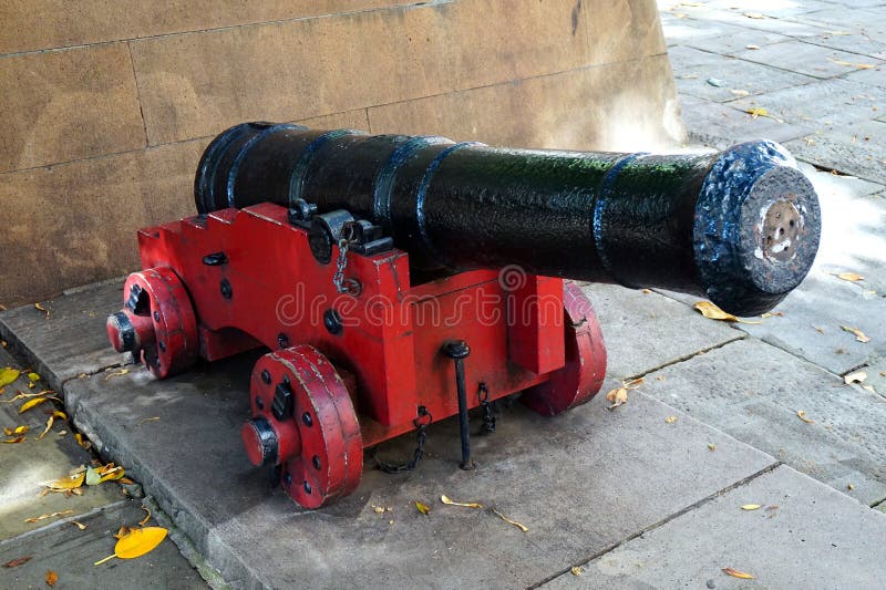 Historical Ship Cannon stock image. Image of sirius, sydney - 68868001