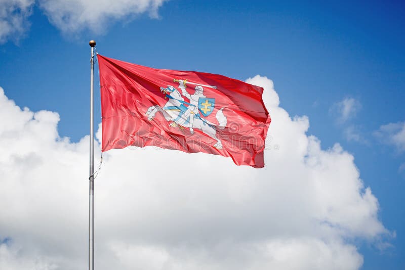 Historical State Flag of Lithuania Stock Photo - Image of european ...