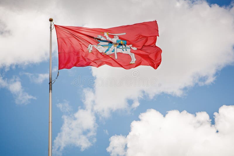 Historical State Flag of Lithuania Stock Image - Image of historic ...