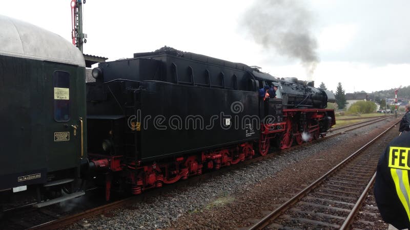 Historical Steam Engine Train Starting To a Museum Trip Editorial Stock ...