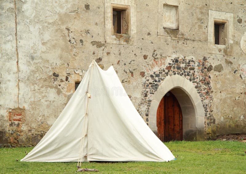 Historical tent stock image. Image of gothic, camp, grass - 25617977