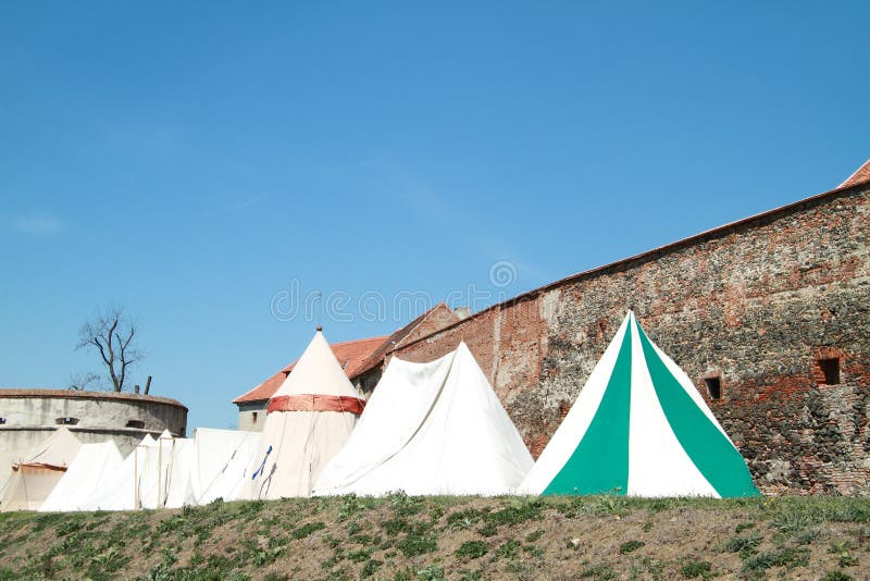 Tents in historical camp stock photo. Image of medieval - 40618402