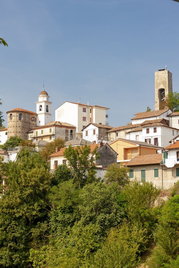 Historical Town of Cremolino, Piemonte, Italy Stock Image - Image of ...
