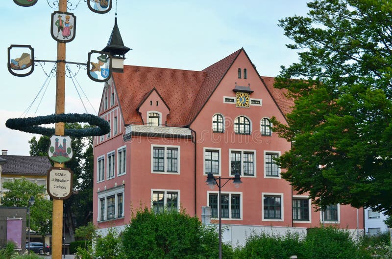 Historical Town Hall, Town of Lindenberg Stock Photo - Image of germany ...