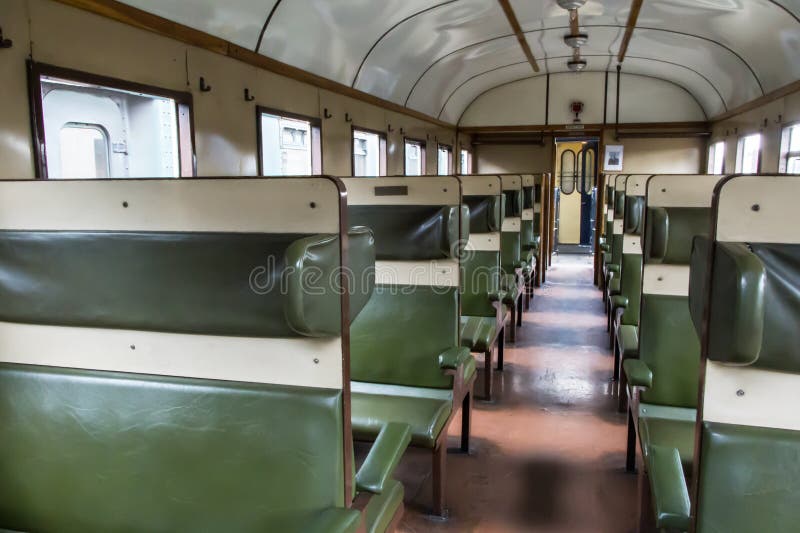 Historical Train Carriage Inside View Stock Image - Image of ...