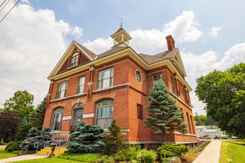 Historical USPS Building in Newark Valley Stock Image - Image of ...