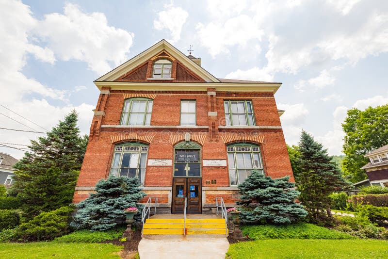 Historical USPS Building in Newark Valley Stock Photo - Image of ...
