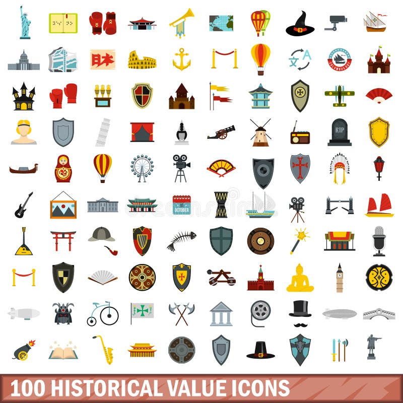 Historical icons stock vector. Illustration of icon, event - 6982566