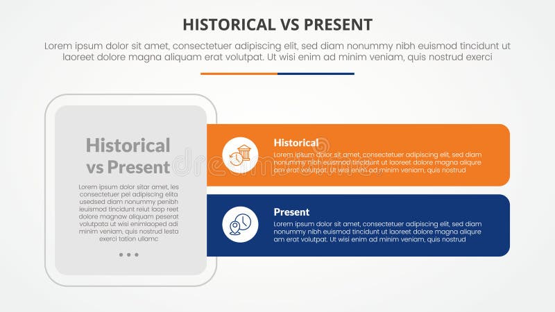 Historical Vs Present Versus Comparison Opposite Infographic Concept ...