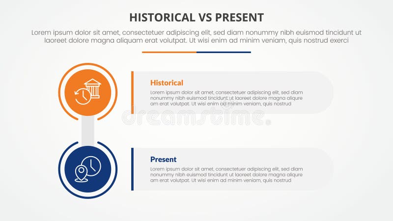Historical Vs Present Versus Comparison Opposite Infographic Concept ...