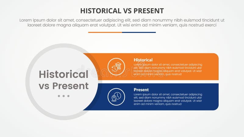 Historical Vs Present Versus Comparison Opposite Infographic Concept ...