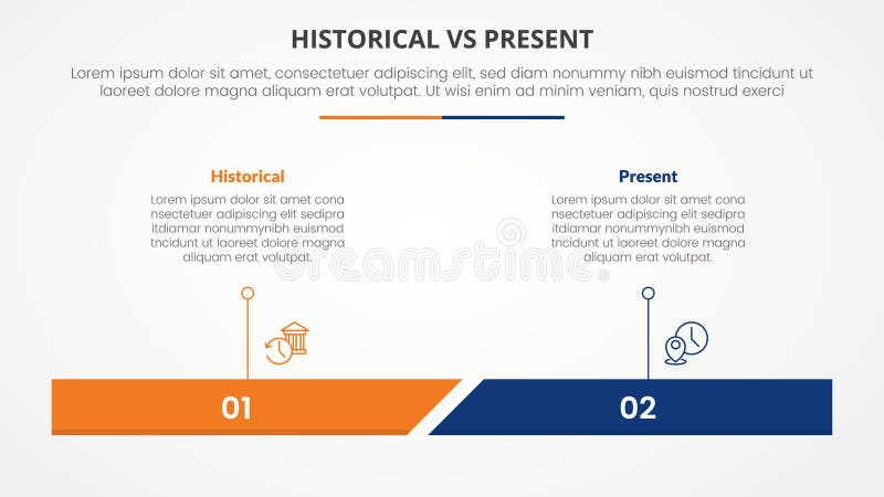 Historical Vs Present Versus Comparison Opposite Infographic Concept ...