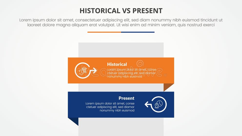 Historical Vs Present Versus Comparison Opposite Infographic Concept ...