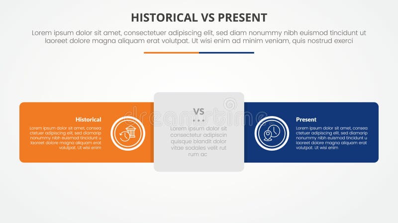Historical Vs Present Versus Comparison Opposite Infographic Concept ...