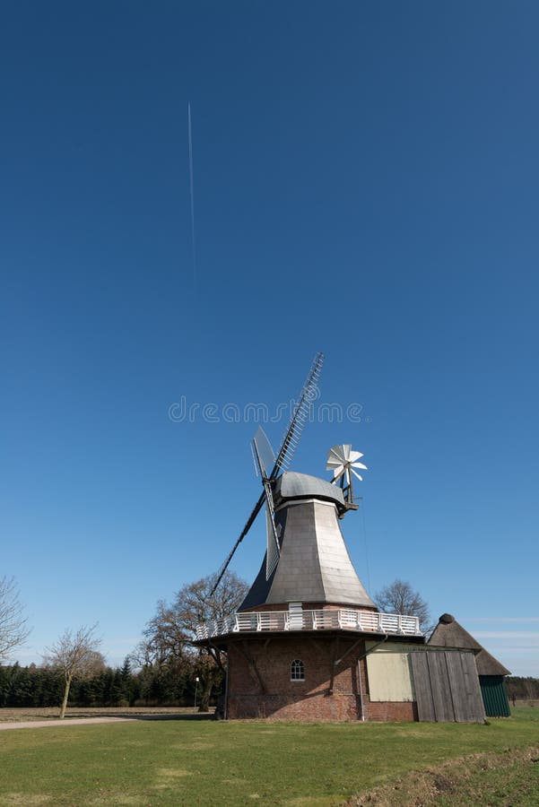Historical Windmill in Germany Stock Image - Image of building ...