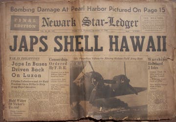 Historical World War Headlines Editorial Photo - Image of unity ...