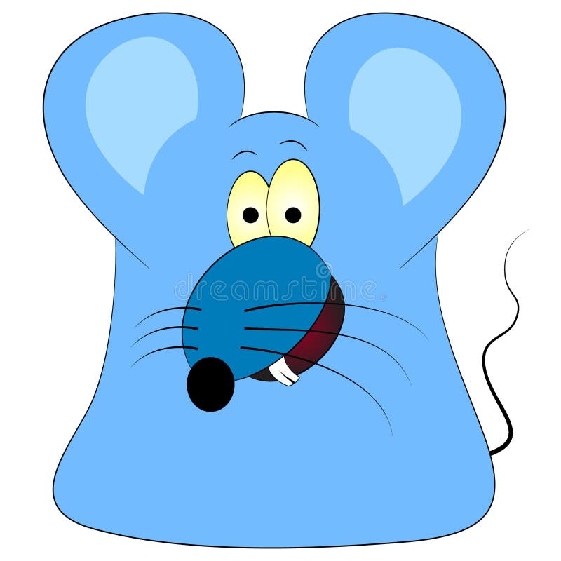 Historieta azul de la rata ilustración del vector. Ilustración de humor ...