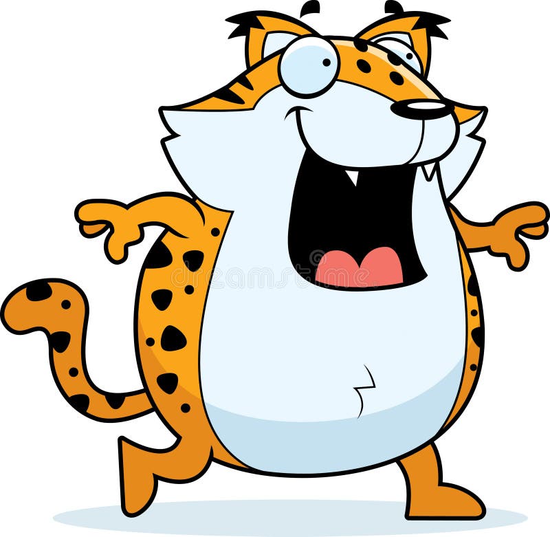 Historieta Bobcat Dancing ilustración del vector. Ilustración de ...