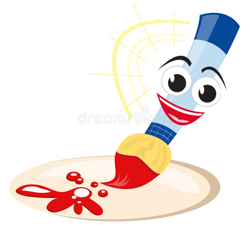 Historieta de la brocha stock de ilustración. Ilustración de bosquejo ...