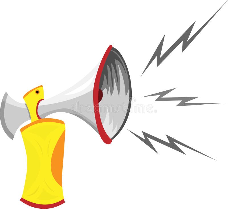 Historieta Del Claxon Del Aire Ilustración del Vector - Ilustración de ...