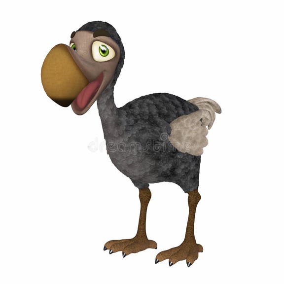 Dodo, dibujo animado 3d stock de ilustración. Ilustración de aislado ...