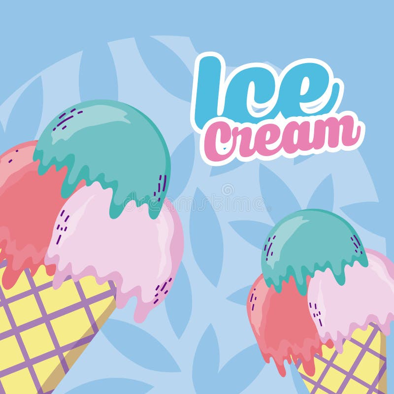 Historieta Deliciosa Del Helado Ilustración del Vector - Ilustración de ...