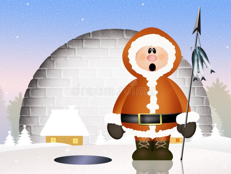 Ejemplo Esquimal De La Historieta Ilustración del Vector - Ilustración ...
