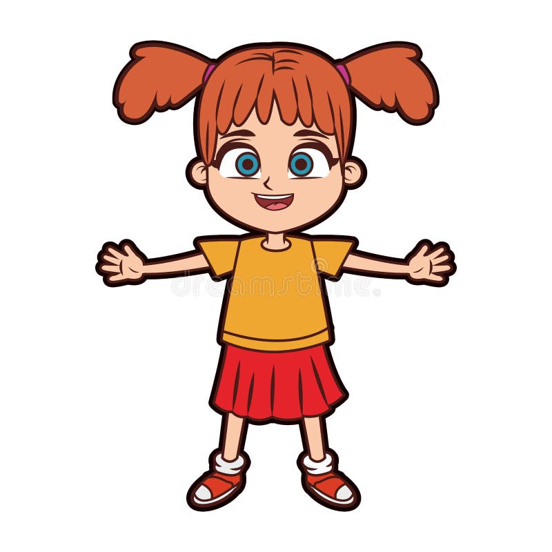 Historieta Hermosa De La Muchacha Ilustración del Vector - Ilustración ...