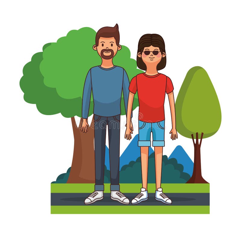 Historieta Linda De Los Pares Ilustración del Vector - Ilustración de ...