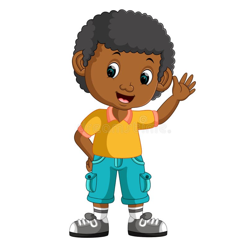 Muchacho Lindo Que Come La Pizza Ilustración del Vector - Ilustración ...