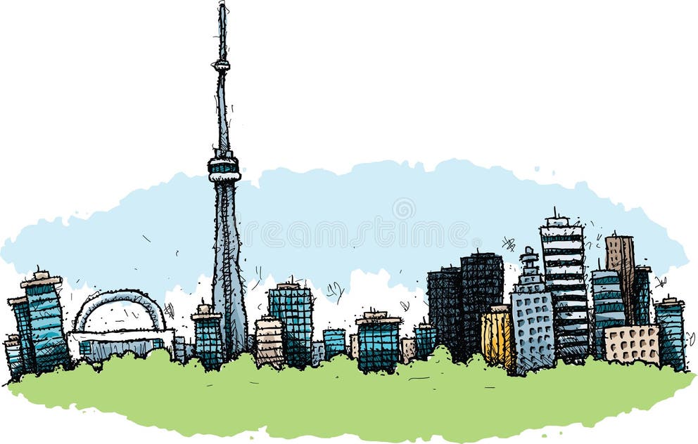 Skyline De Dibujos Animados Toronto Ilustraciones Stock, Vectores, Y ...