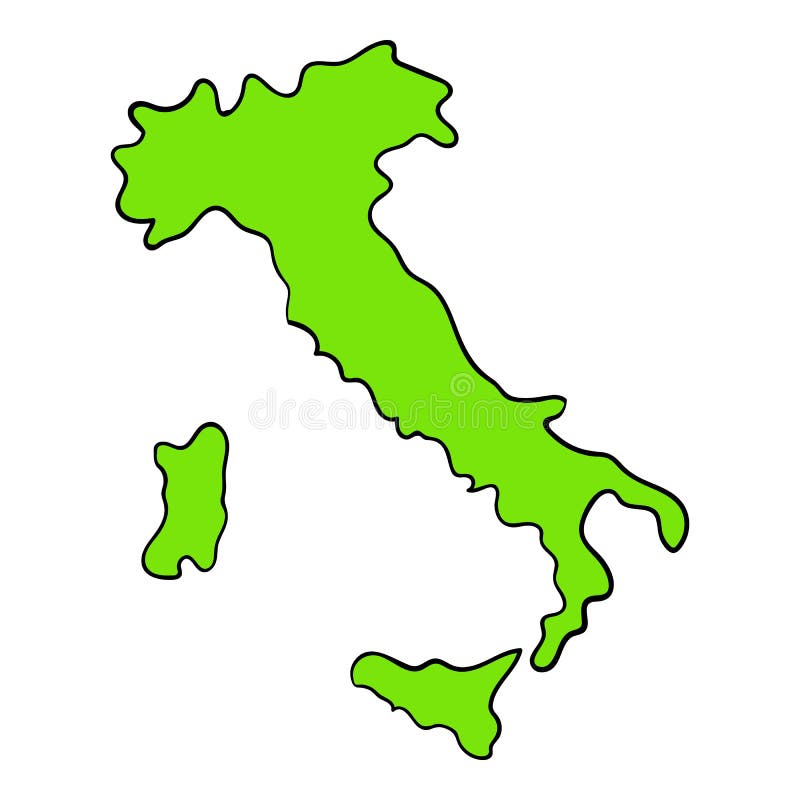 Historieta Verde Del Icono Del Mapa De Italia Ilustración del Vector ... Historieta Verde Del Icono Del Mapa De Italia Ilustración del Vector ...