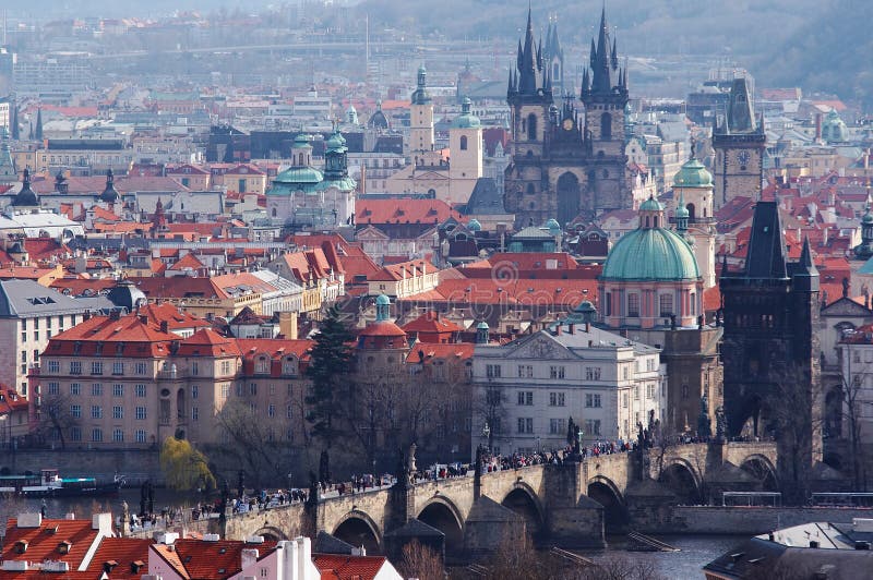 Historisch Centrum Van Praag Stock Foto - Image of monument, kerk: 18489966