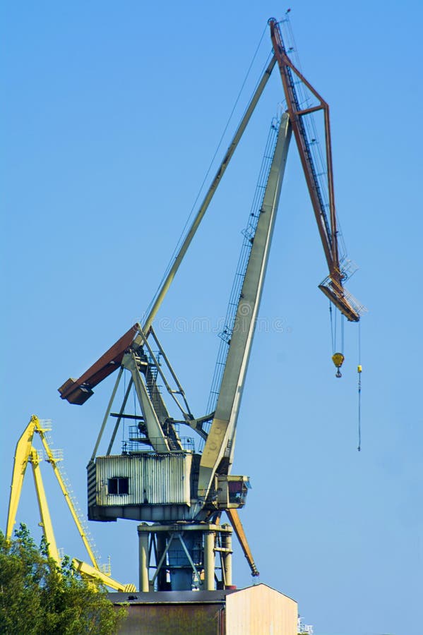 Historischer Kran in Der Werft in Gdansk, Polen Stockbild - Bild von ...