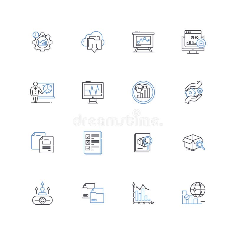 History Algorithms Line Icons Collection Computation Computing Binary Calculus Cryptography 6787