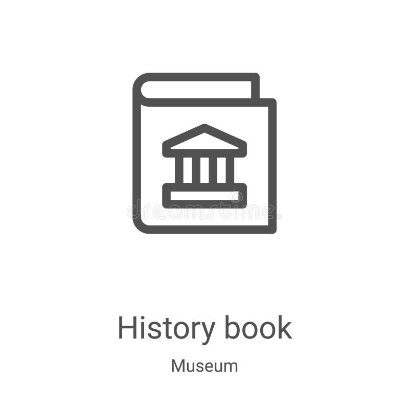 History Book Icon Vector from Museum Collection. Thin Line History Book ...