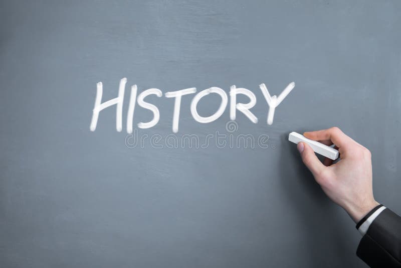 History on chalkboard stock photo. Image of chalk, background - 215750232