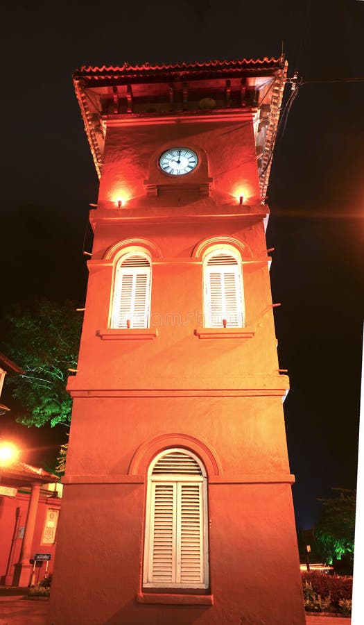 History Clock Tower at Melaka Stock Photo - Image of tower, building ...