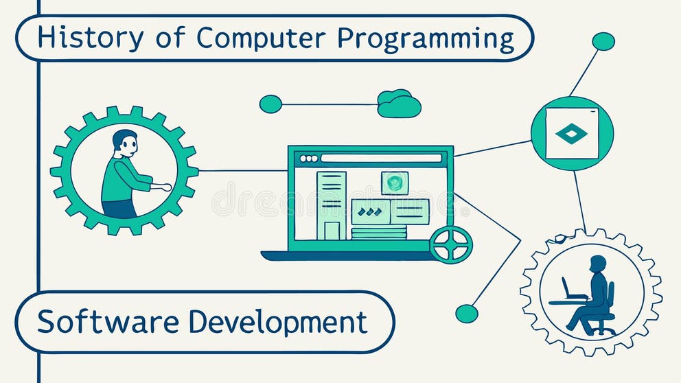 History of Computer Programming Software Development and Coding History Generative AI Stock ...