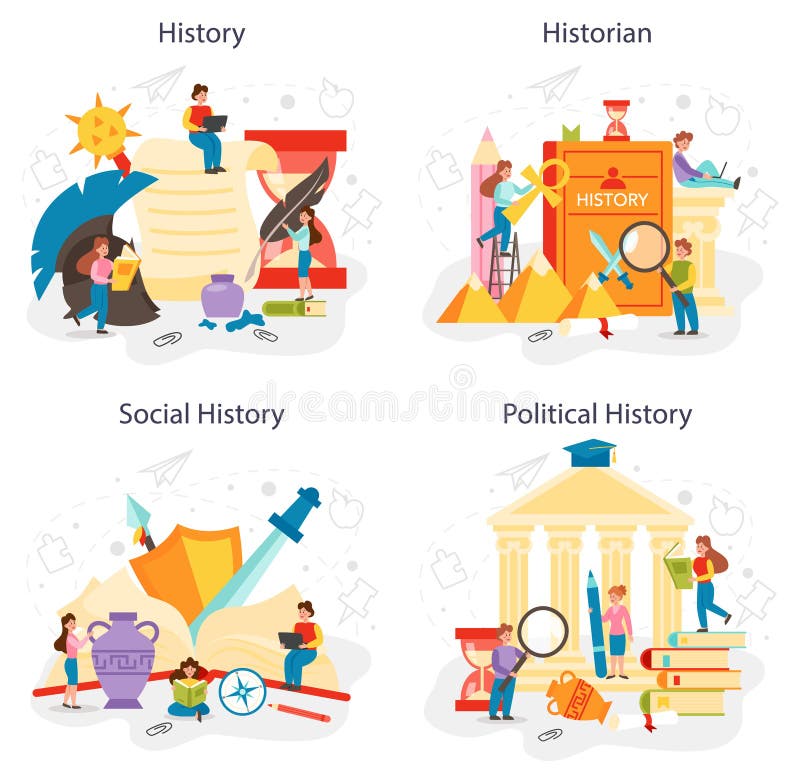 History Concept. History School Subject Stock Vector - Illustration of ...