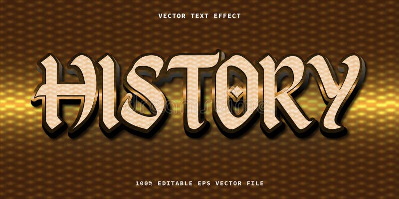 History 3d Text Effect Vector Eps Stock Vector - Illustration of effect ...