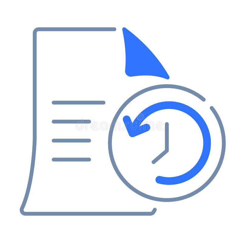 History File Empty State Single Isolated Icon with Outline Style Stock ...