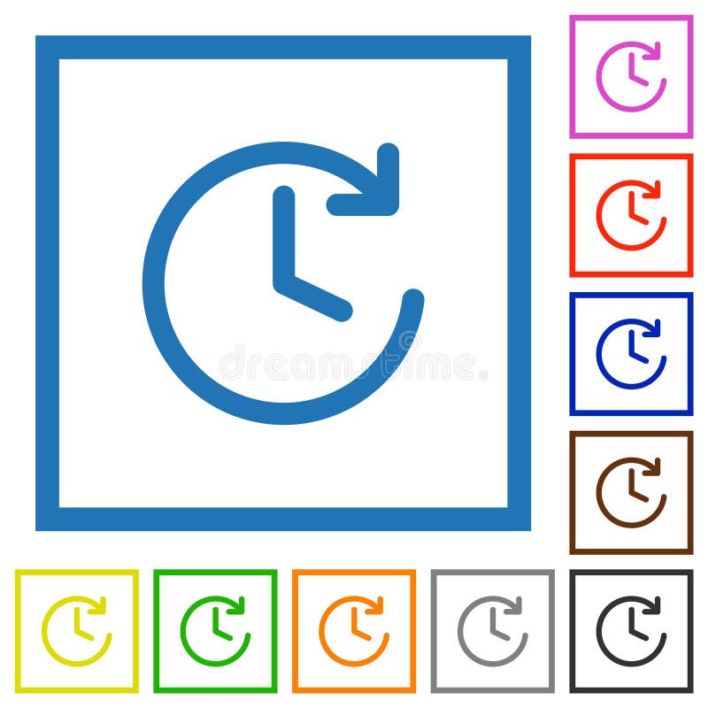 History flat framed icons stock vector. Illustration of version - 370877435