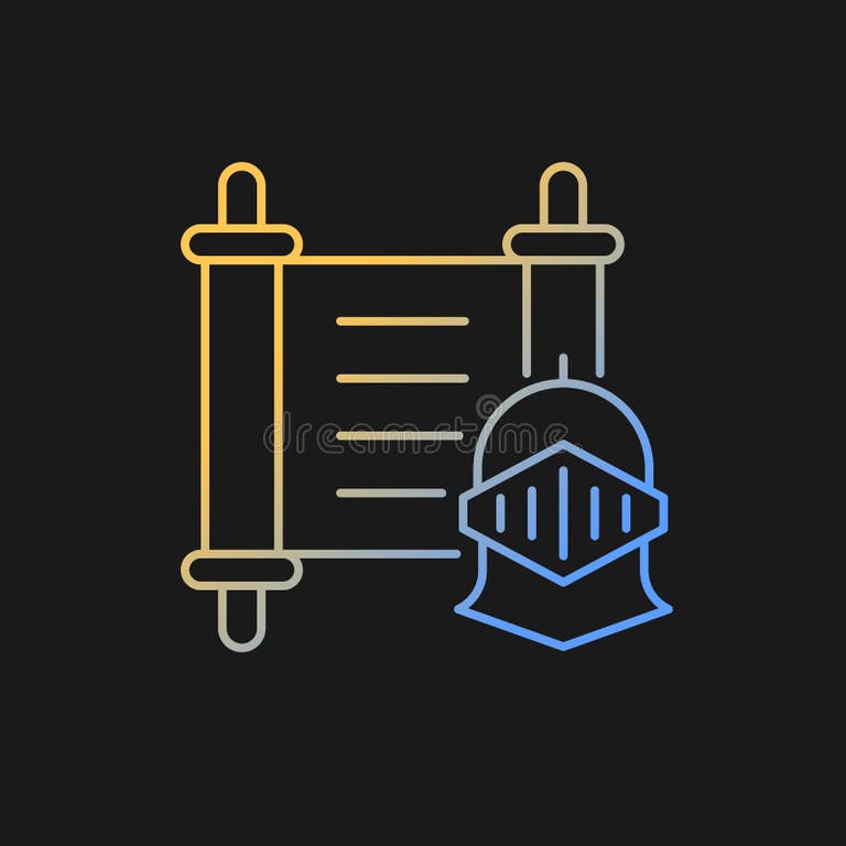 History Gradient Vector Icon for Dark Theme Stock Illustration ...