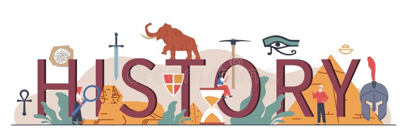 History Header. Typographic Composition, Past and Ancient Civilization ...