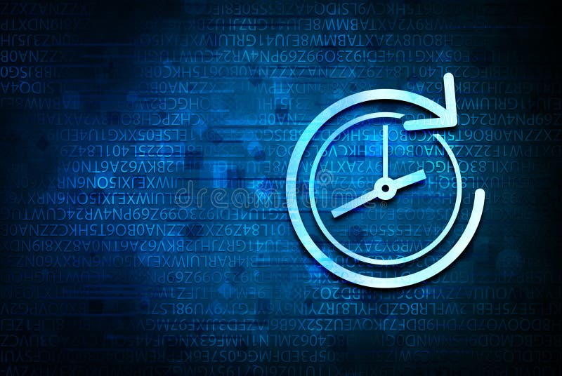 History Icon Abstract Blue Background Illustration Design Stock ...